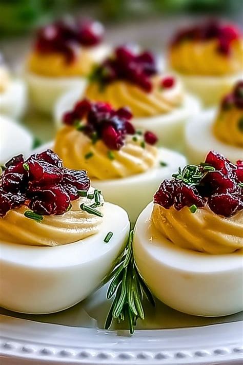 Cranberry Deviled Eggs Ava Chef Life