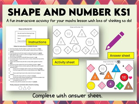 Shape And Number Activity Ks1 Teaching Resources