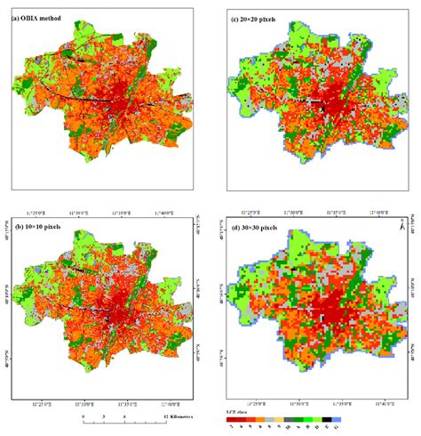 Mapping Results For Munich Using The Obia Method And The Pixel Based