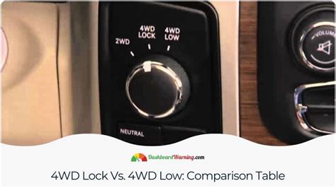 4WD Lock Vs 4WD Low What Is The Difference Between Them