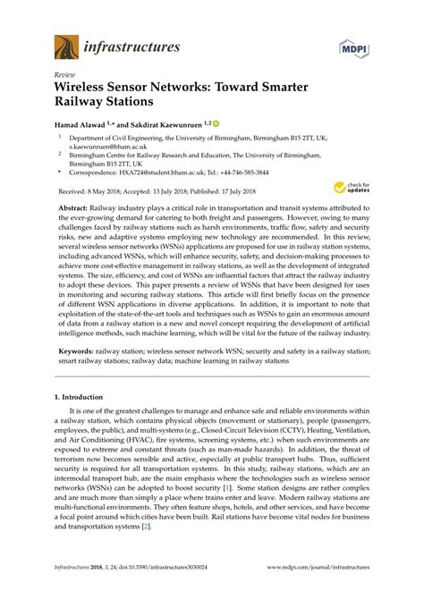 pdf wireless sensor networks toward smarter railway stations