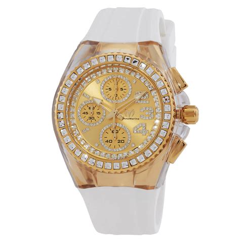 Technomarine Cruise Glitz Chronograph Quartz Crystal Gold Dial Unisex