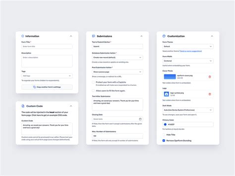 Form Customization Options By Sahil Vhora On Dribbble