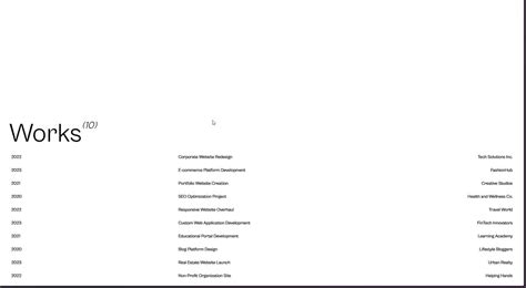 Dinil Thilakarathne On Linkedin 🚀 Animated Work List With Hover Image