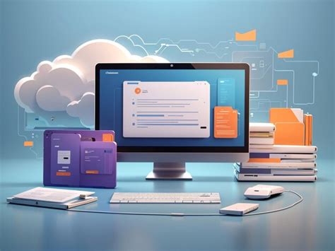 Premium Ai Image Efficient Data Management Computer Laptop With