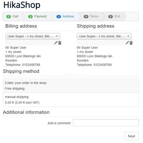 Hikashop Checkout Worflow
