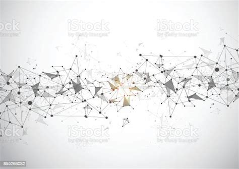 추상적인 기하학적 다각형 공간 배경 연결 점 들과 라인 벡터 일러스트 레이 션 0명에 대한 스톡 벡터 아트 및 기타 이미지 0명 3차원 형태 개념 Istock