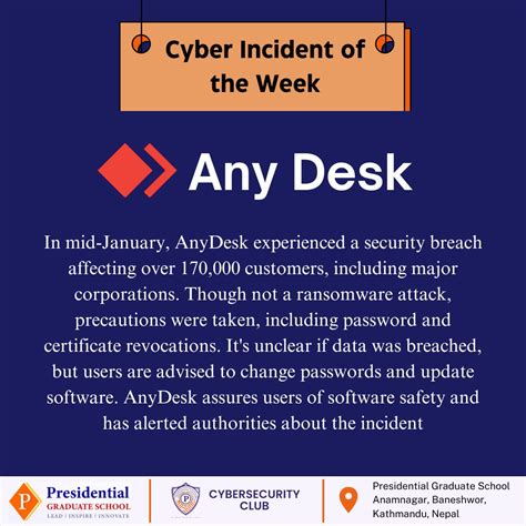 Presidential Cybersecurity Club On Linkedin Cyberattack Databreaches Digitalsafety