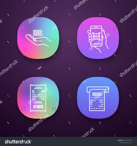 Barcodes App Icons Set Uiux User Interface Royalty Free Stock