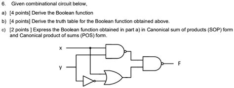 Solved Given Combinational Circuit Below 4 Points Derive The