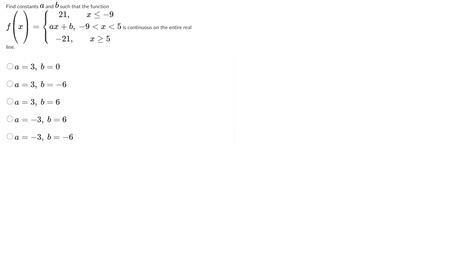 Solved Find Constants A And B ﻿such That The