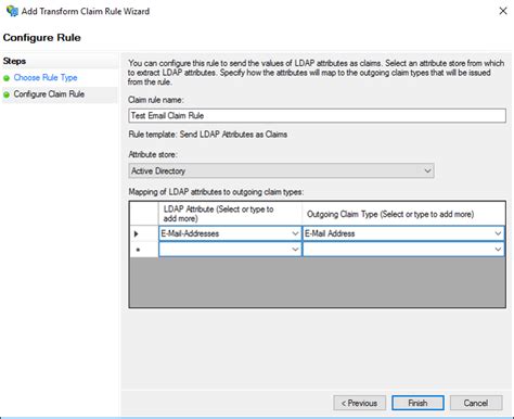 Create A Rule To Send Ldap Attributes As Claims Microsoft Learn