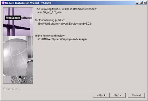 Installing WebSphere Application Server ND Fix Pack IBM Web Infrastructure Orchestration Book