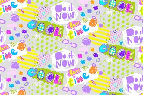 손으로 시원하고 가장 좋은 시간으로 쓰여진 동기 부여 문구가있는 패턴은 지금 해 보세요 0명에 대한 스톡 벡터 아트 및 기타 이미지 0명 귀여운 낙서 드로잉 Istock