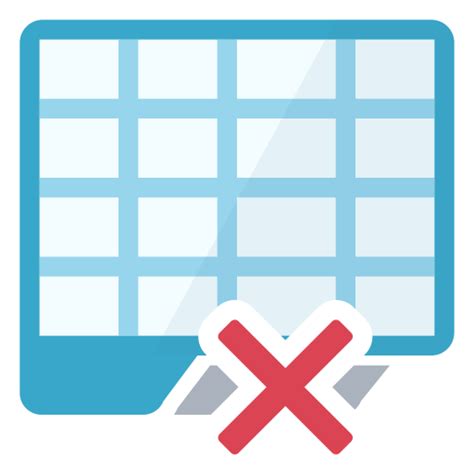 Delete Sheet Spreadsheet Icon Download On Iconfinder