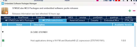 how to use x cube st67w61 stm32cubemx pack stm32mcu