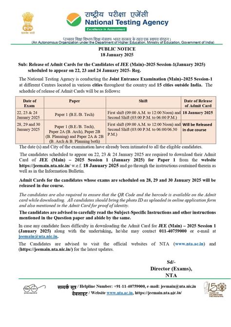 JEE Main January Session Admit Card Released Download Now College Pravesh