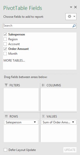 Excel 2016 Intro To PivotTables