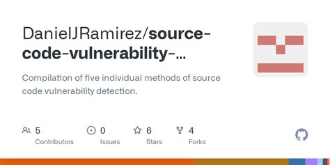 Github Danieljramirez Source Code Vulnerability Detection Project Compilation Of Five