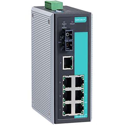 Moxa EDS 305 S SC Ethernet Switch Unmanaged 5 Port 1 Single Mode Port SC Connector EDS