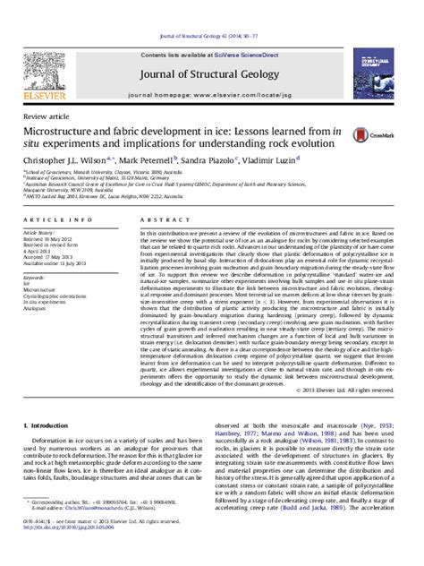 Pdf Microstructure And Fabric Development In Ice Lessons Learned