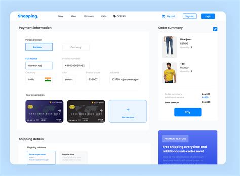 Checkout Page UI Web By Ganesh Raj On Dribbble