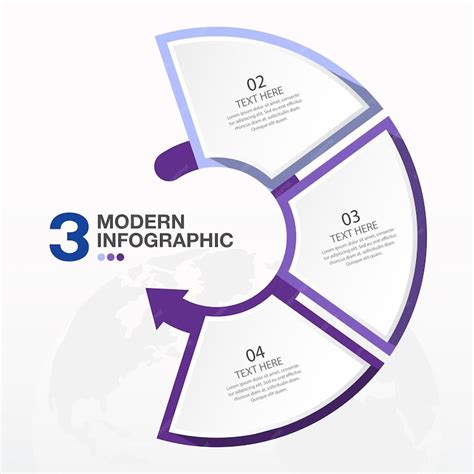 Premium Vector Blue Circle Infographic Template With 3 Steps Process Or Options Process Chart