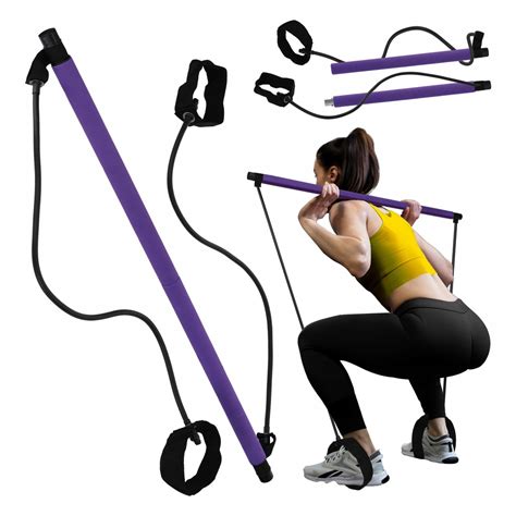 Kij DrĄŻek Treningowy Z Ekspanderami Do Pilatesu Fitnessu Gumy ObciĄŻenie 15737735301
