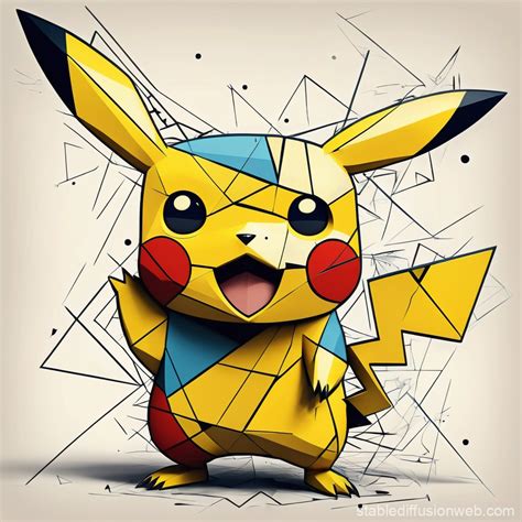 Pablo Picasso Style Abstract Pikachu Stable Diffusion Online
