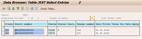 Table System Status Pada Notification Sap Pm Sinau Sap Pm Module