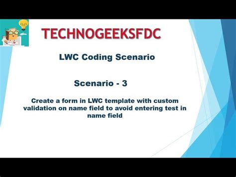 Alok Kumar On Linkedin Lwc Scenario 3 Custom Validations