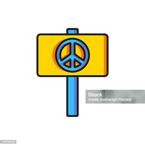 색상 평화 아이콘은 흰색 배경에 고립되어 있습니다 평화의 상징 히피 그림자가 있는 평평하게 채워진 윤곽선 스타일입니다 벡터 0명에 대한 스톡 벡터 아트 및 기타 이미지