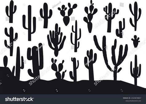 Cactus Clip Art Black And White