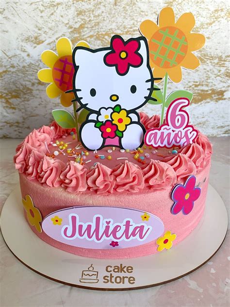Hello Kitty Cake Topper Torta Hello Kitty Cumpleaños De Hello Kitty