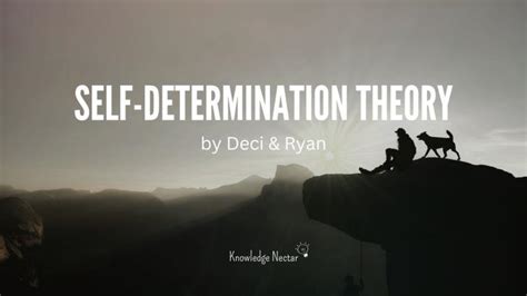 Self Determination Theory By Deci And Ryan Psychological Concept Knowledge Nectar Glenn Weinert