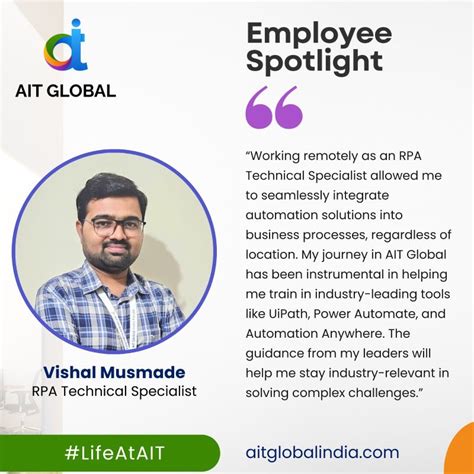 Employeespotlight Aitglobal Aitglobalindia Employeeexperience Rpa