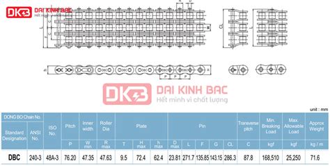 Xích Công Nghiệp Dbc 240 3