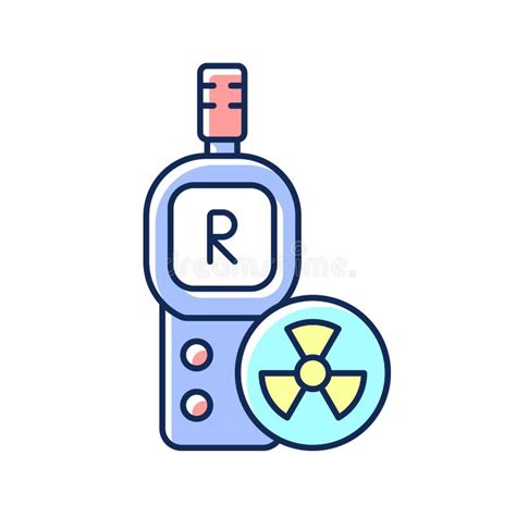 Radiation Dosimeter Rgb Color Icon Stock Vector Illustration Of