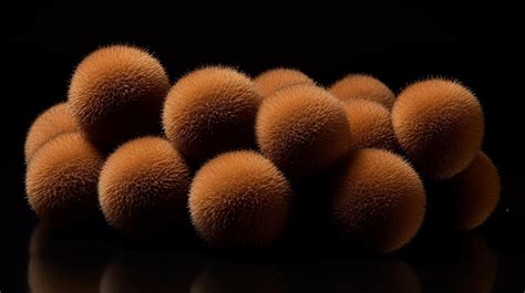 Premium Ai Image Tan Stretchy Rubber Fuzzy Balls Intense Dark Deep Sh