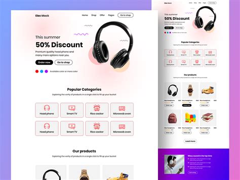 E Commerce Web Landing Page Ui Design By Sazidur Rahman On Dribbble
