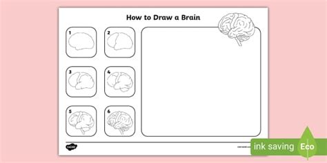 How To Draw A Brain Worksheet Human Body Twinkl KS1