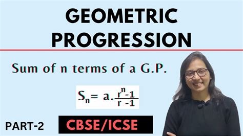 Geometric Progression Gp । Icse Class 10 । Part 2 Youtube