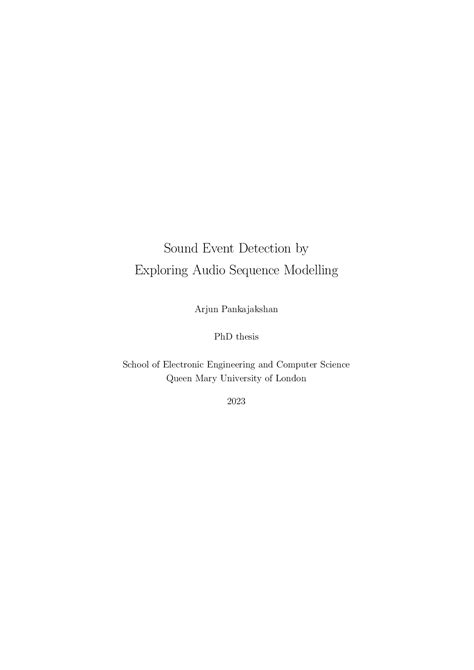 Sound Event Detection By Exploring Audio Sequence Modelling Eurasip