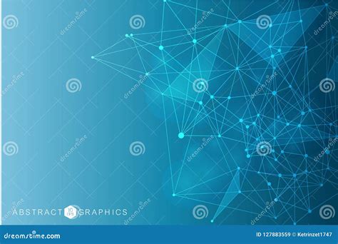 Big Data Visualization Background Modern Futuristic Virtual Abstract Background Stock Vector