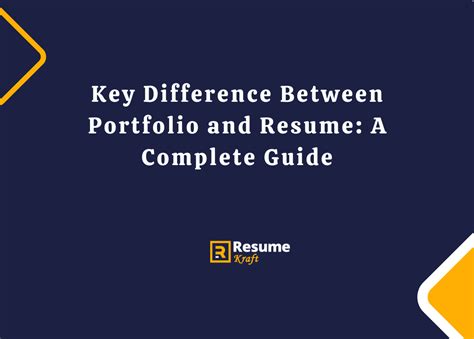 Key Difference Between Portfolio And Resume A Complete Guide In 2025