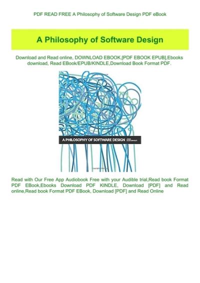 Pdf Read Free A Philosophy Of Software Design Pdf Ebook