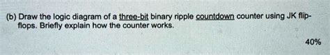Please Explain How The Counter Works B Draw The Logic Diagram Of A Three Bit Binary Ripple