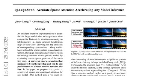 Spargeattn Accurate Sparse Attention Accelerating Any Model Inference Ai For Dummies
