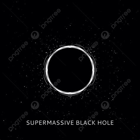 Supermassive Black Hole In Space Logo Postcard Supermassive Style