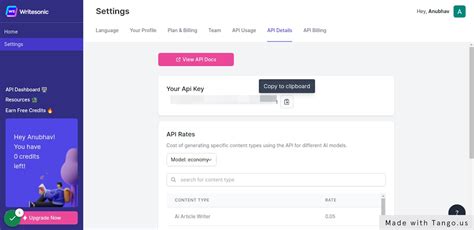 Finding Your Api Key